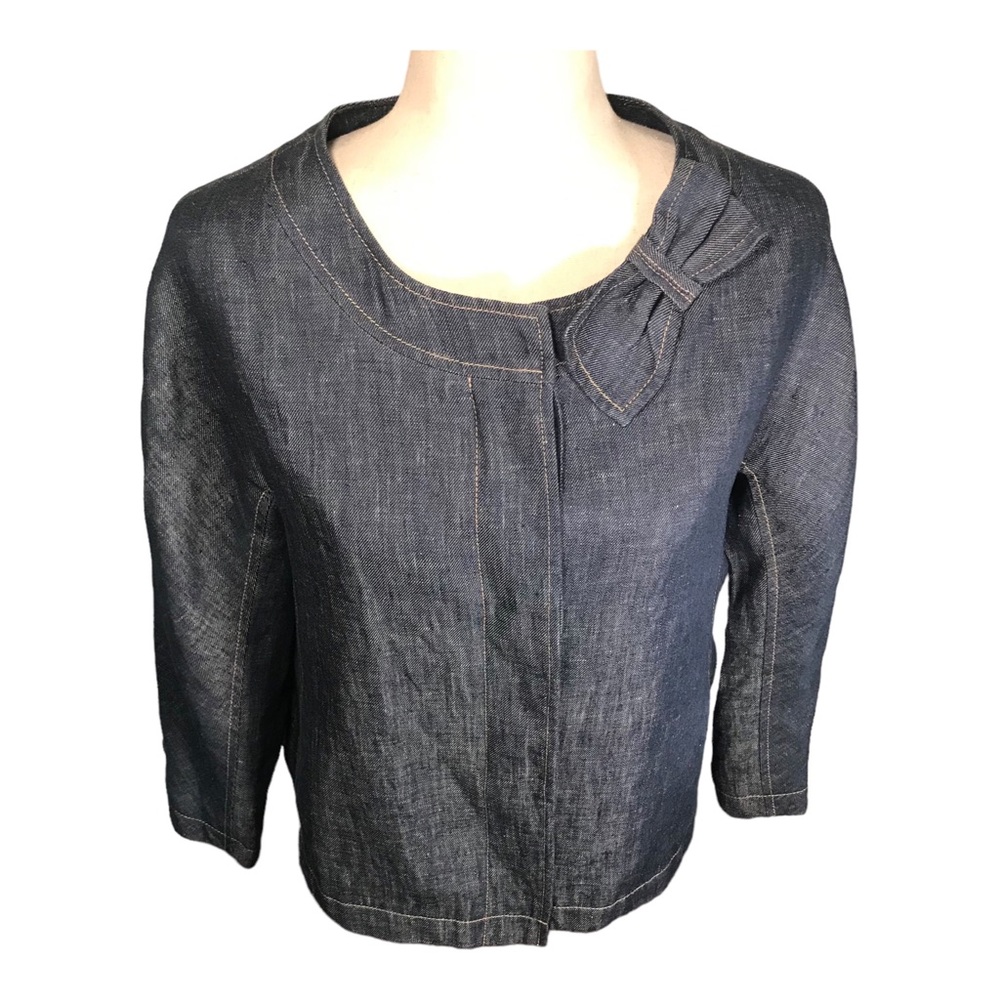 Talbots Linen Denim Jacket - Gem